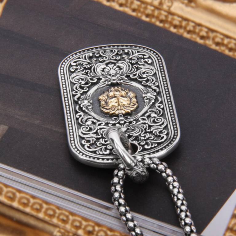 925 Sterling Silver Vintage Hip-hop style lion head Pendant – Fashion ...